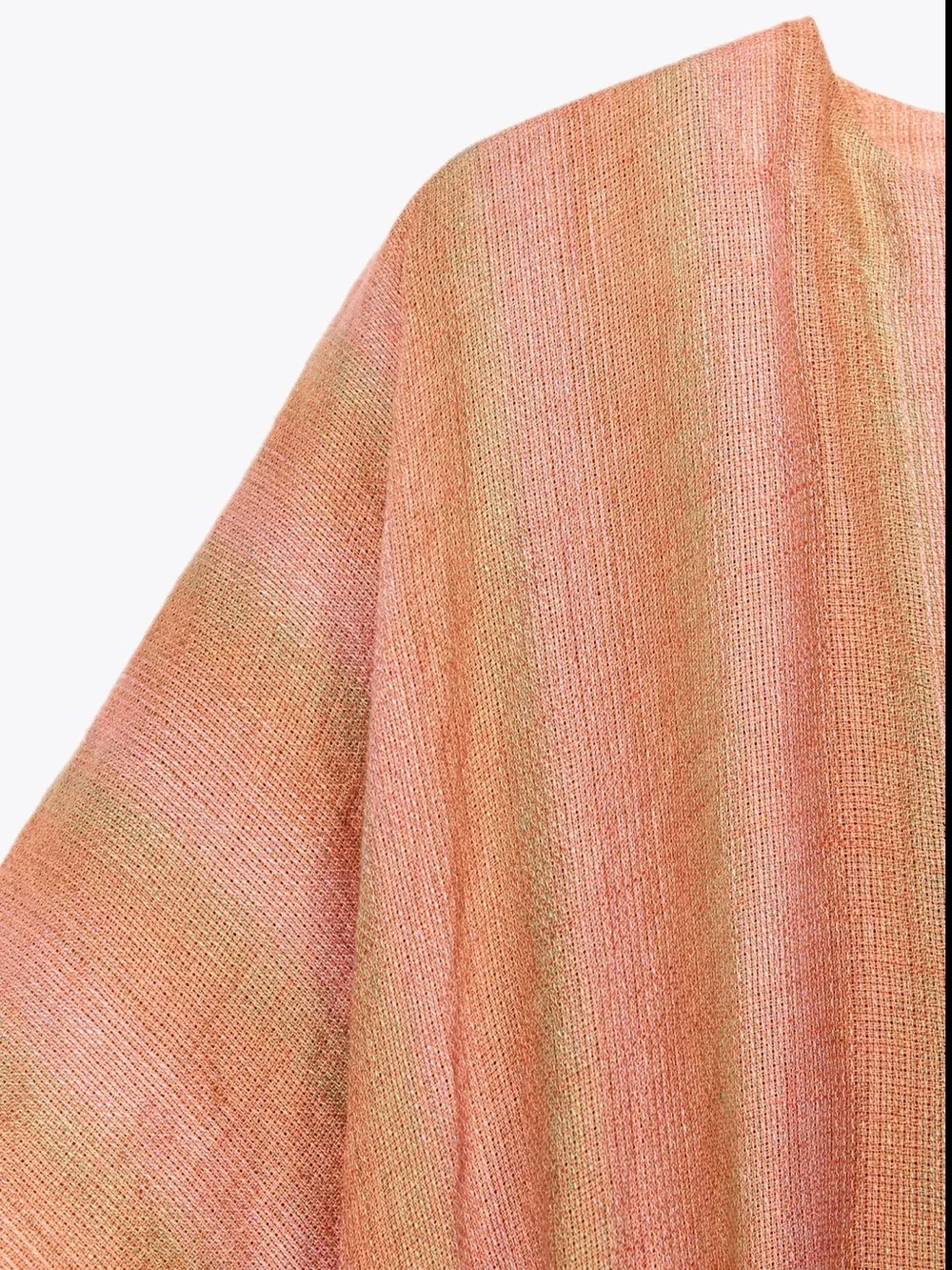 Zara | Dresses | Zara Peachorange Striped Maxi Caftan | Poshmark